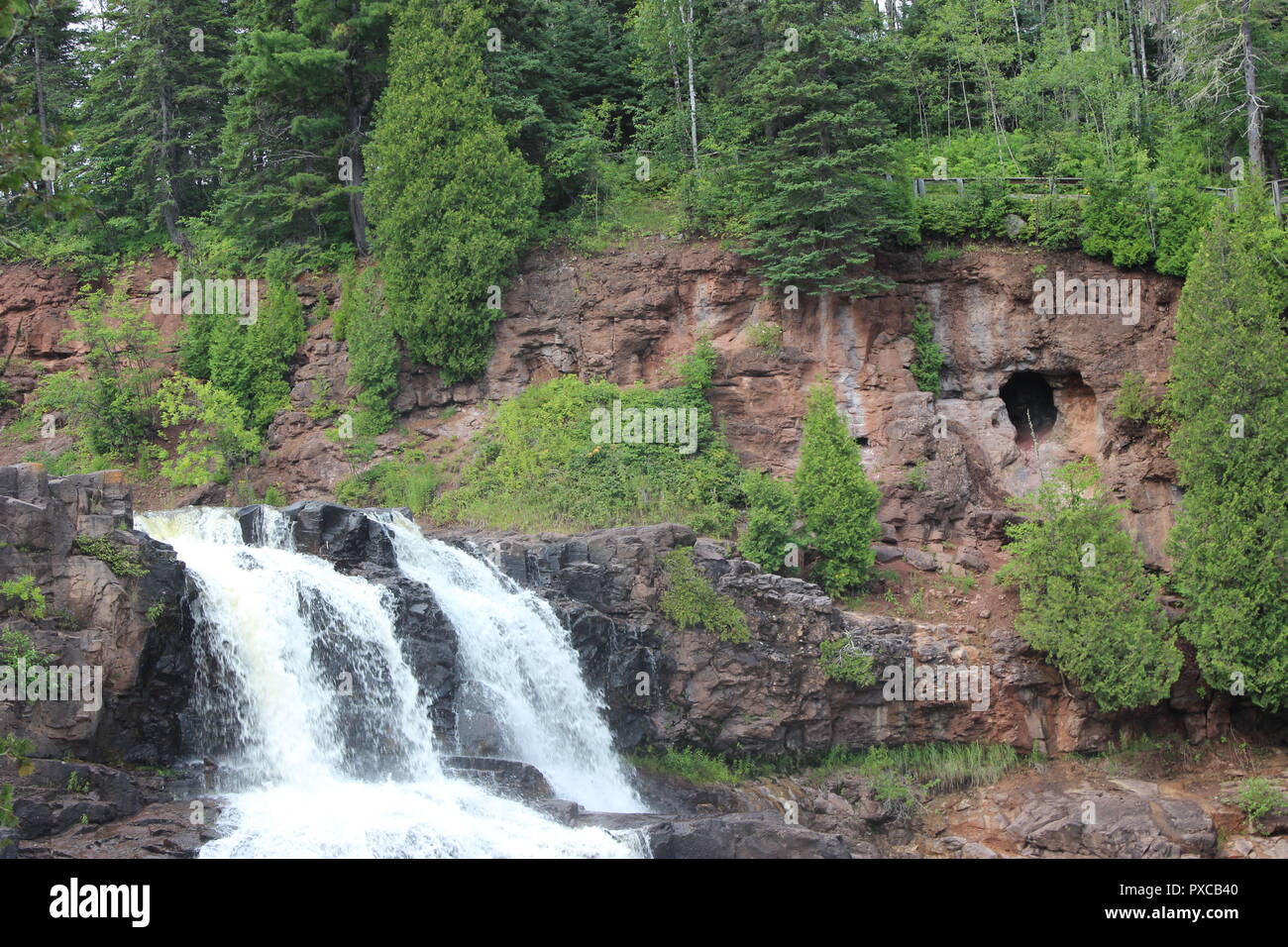 Gooseberry Falls Waterfall North Shore MN Stock Photo - Alamy