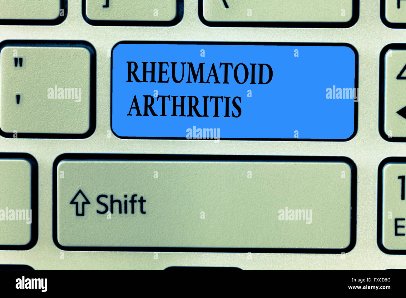 Handwriting text writing Rheumatoid Arthritis. Concept meaning ...