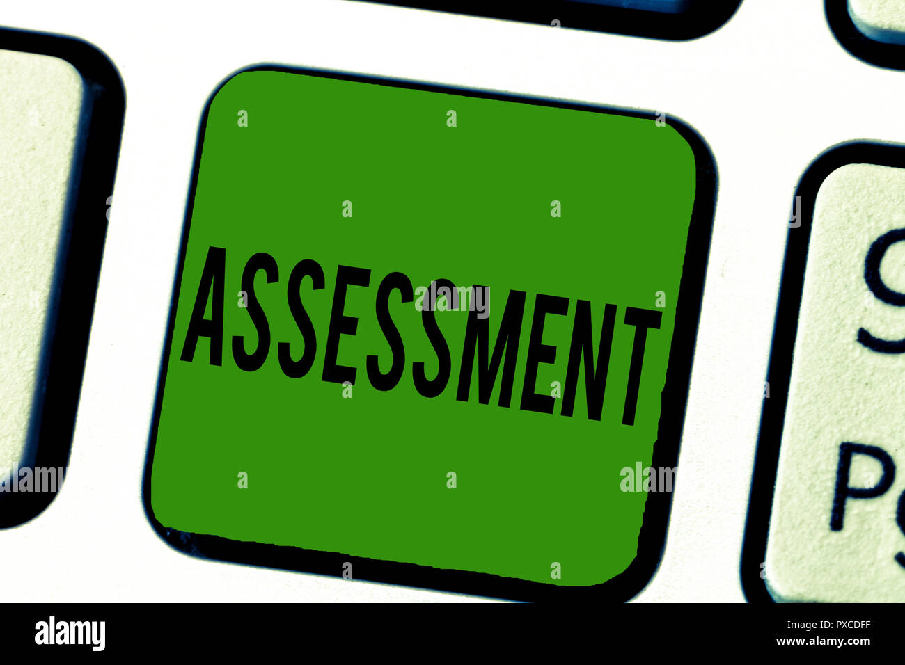 Handwriting text Assessment. Concept meaning Judging Deciding amount ...