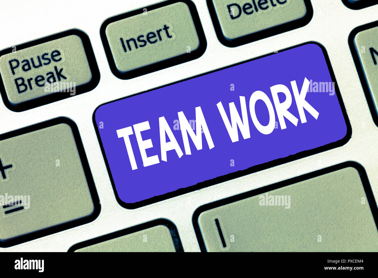 Conceptual hand writing showing Team Work. Business photo showcasing ...