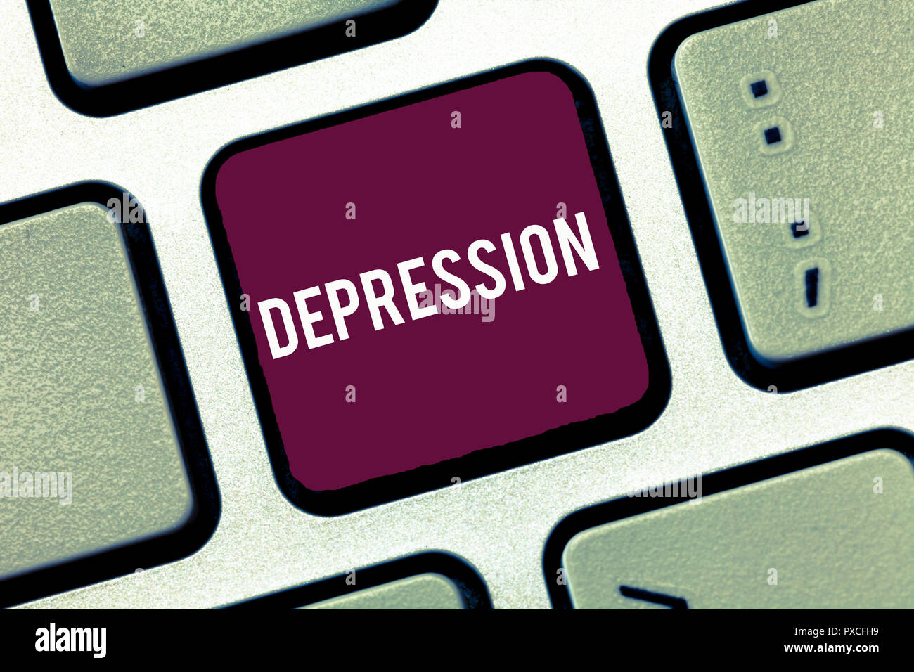 Handwriting text writing Depression. Concept meaning Feelings of severe ...