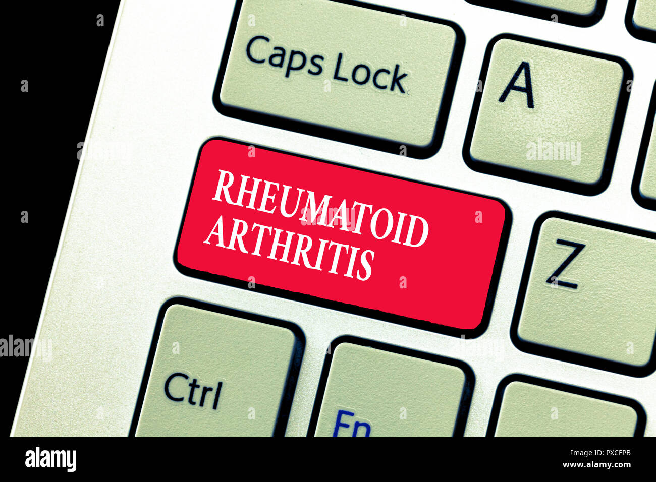 Handwriting text writing Rheumatoid Arthritis. Concept meaning ...