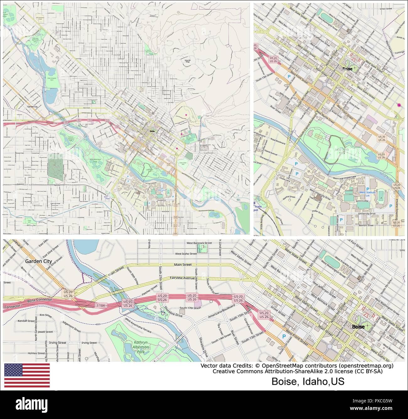 Nampa map hi-res stock photography and images - Alamy