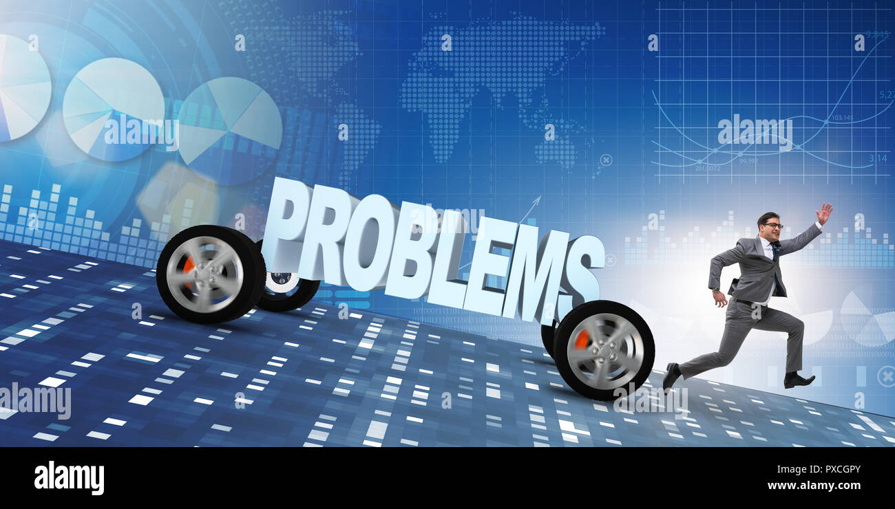 Business problem and challenge concept with businessman Stock Photo - Alamy