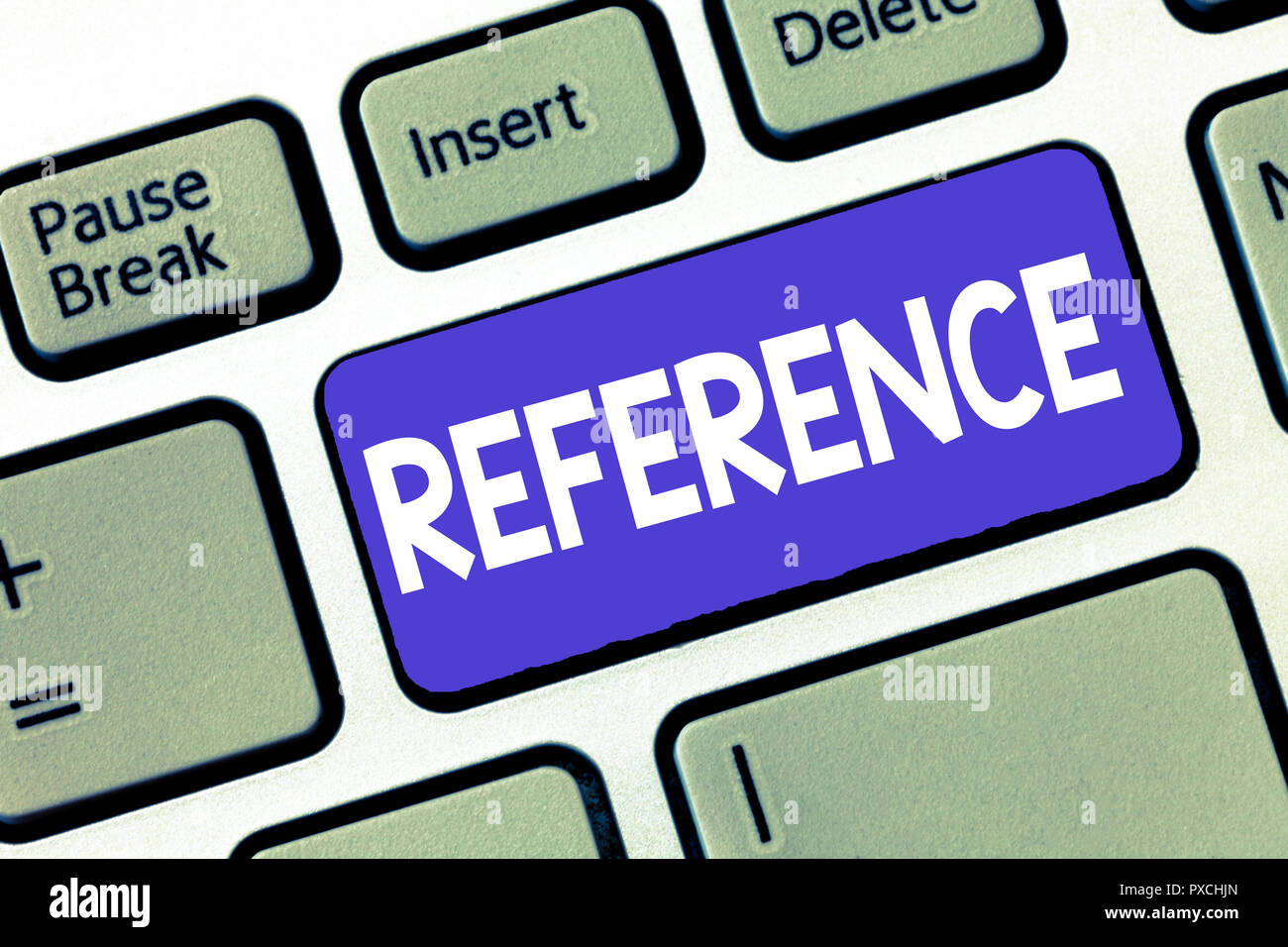 Conceptual hand writing showing Reference. Business photo showcasing ...