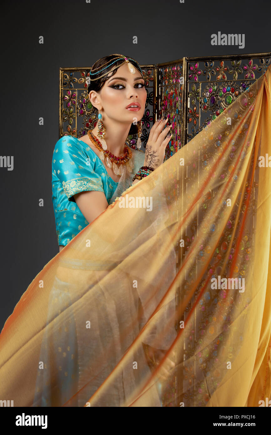 Beautiful woman traditional makeup costume hi-res stock photography and ...