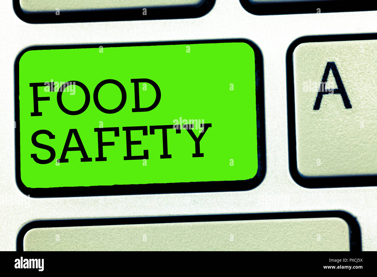 Writing note showing Food Safety. Business photo showcasing Conditions ...