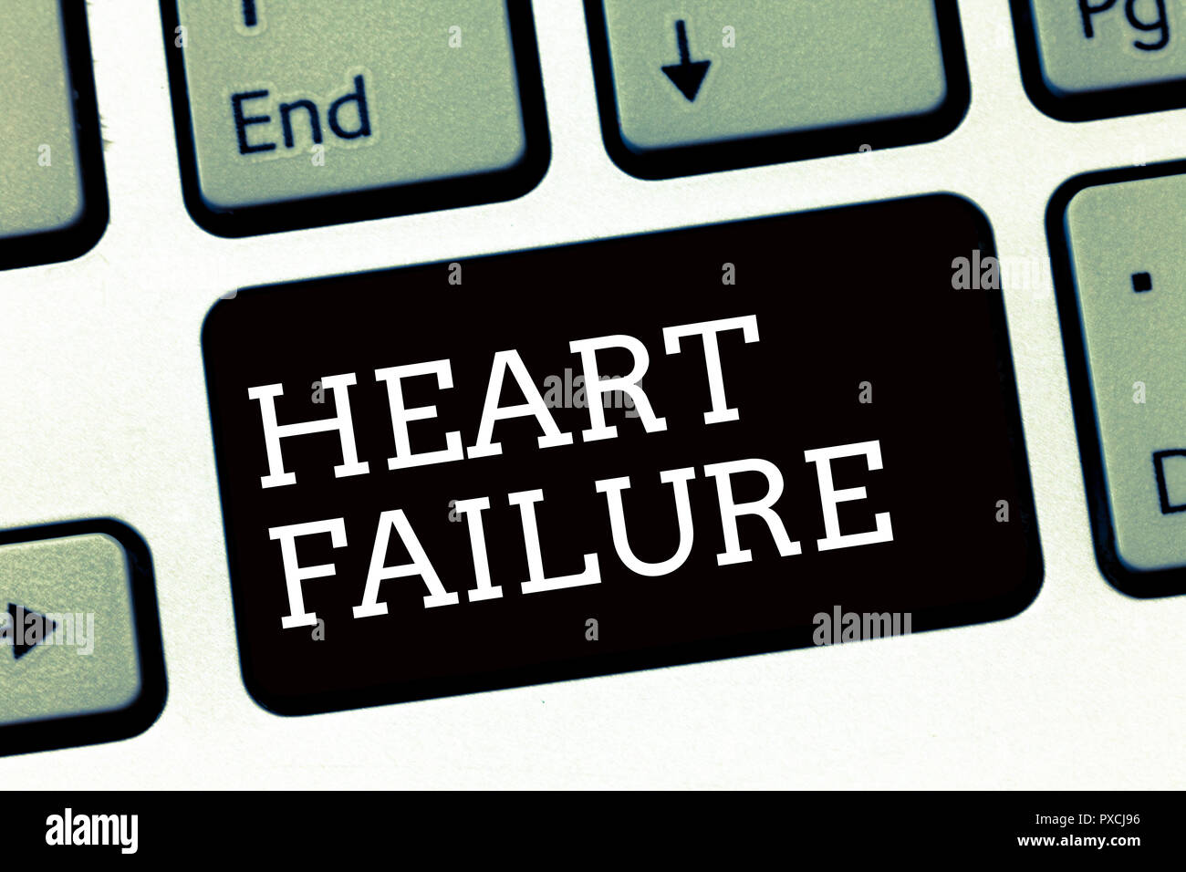 Handwriting text writing Heart Failure. Concept meaning Failure of the ...