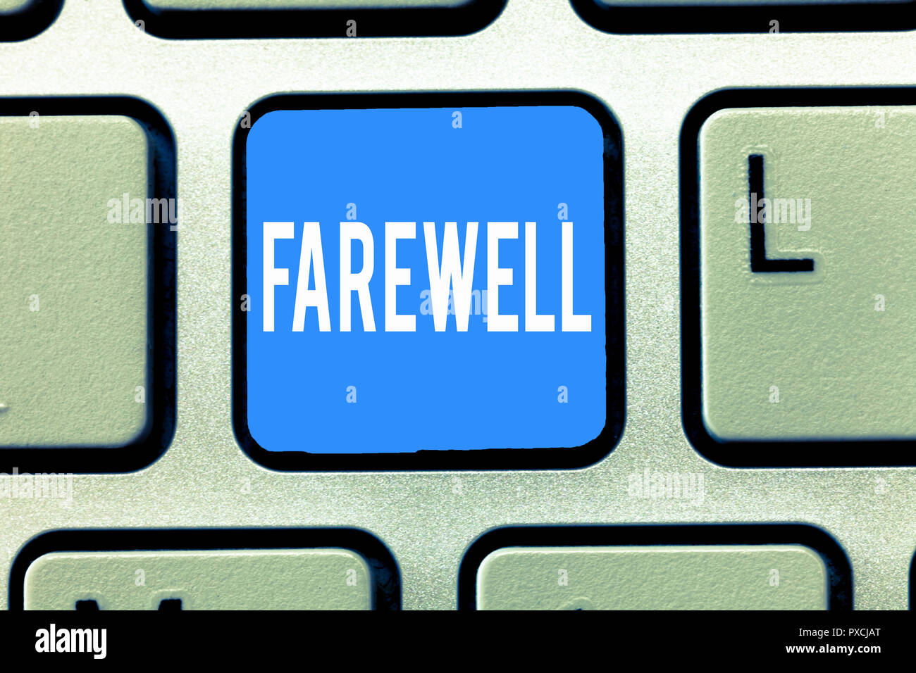 Conceptual hand writing showing Farewell. Business photo text used to ...