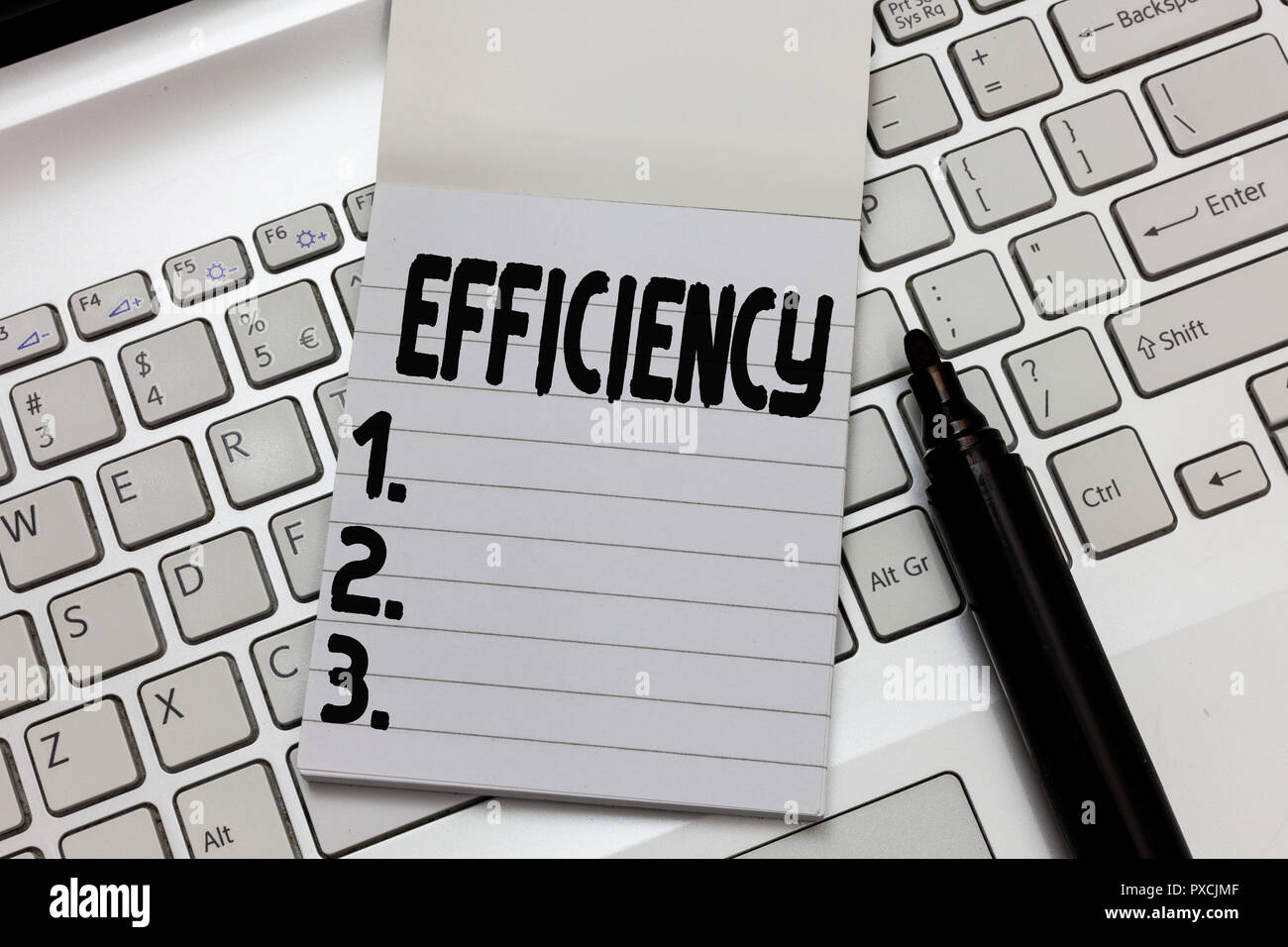 Text sign showing Efficiency. Conceptual photo State or quality of ...