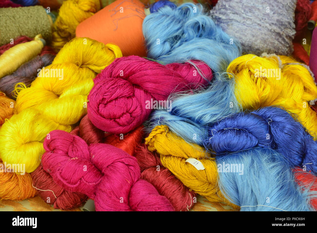 Coil of silk thread Stock Photo - Alamy