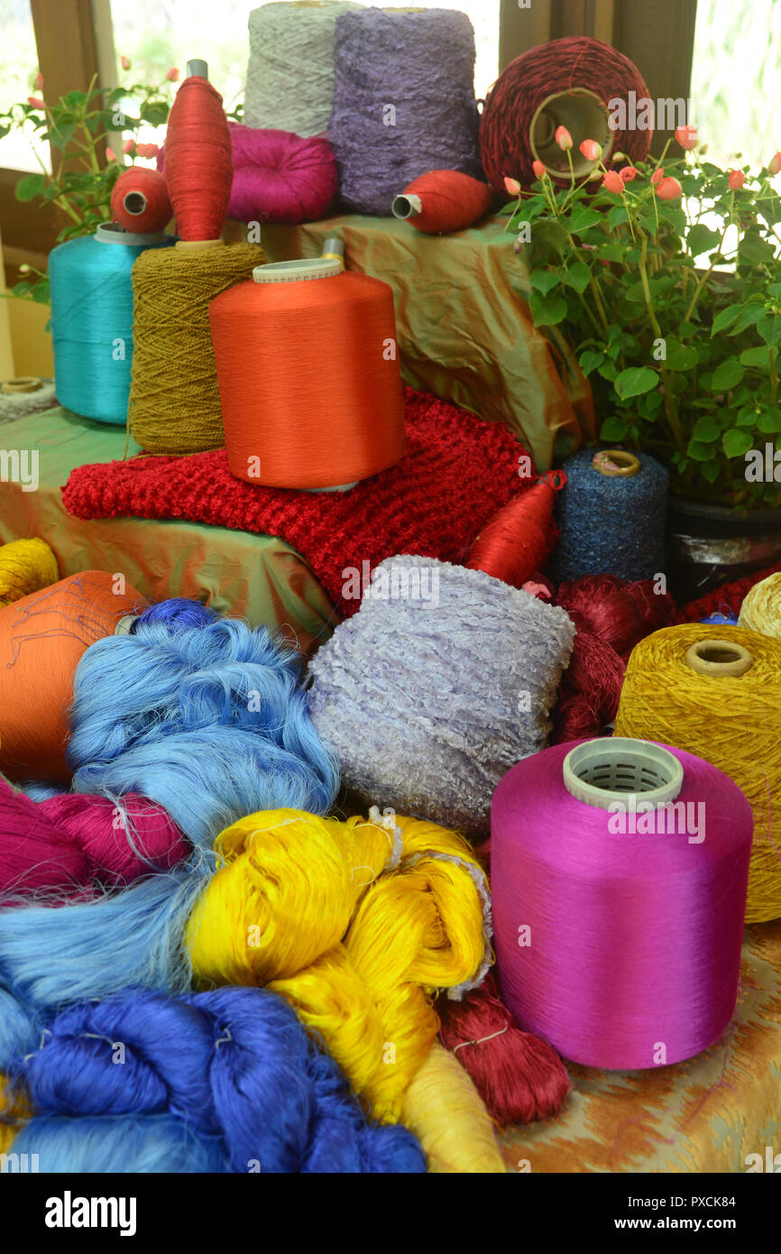 Coil of silk thread Stock Photo - Alamy