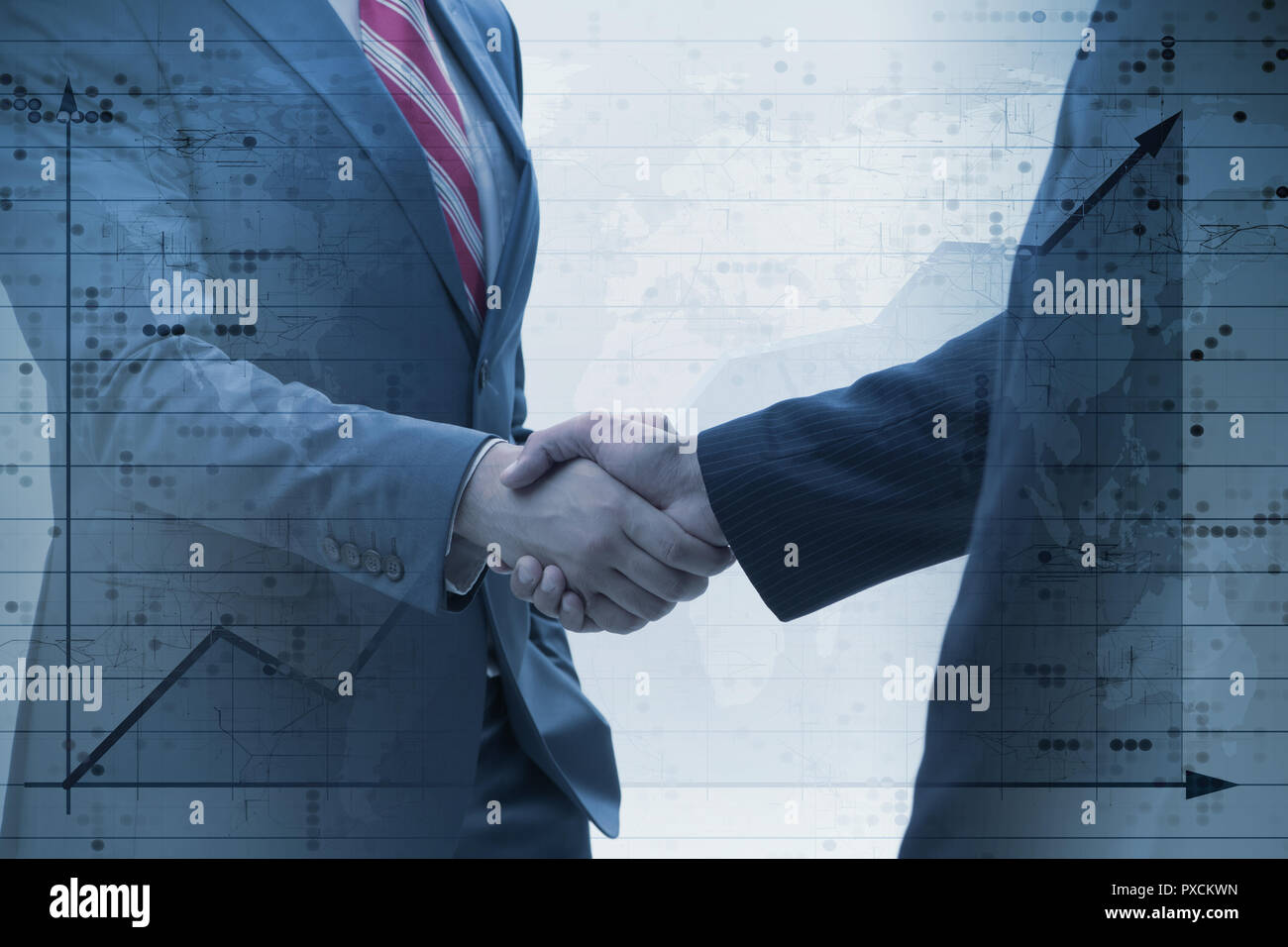 Business concept of cooperation with handshake Stock Photo - Alamy