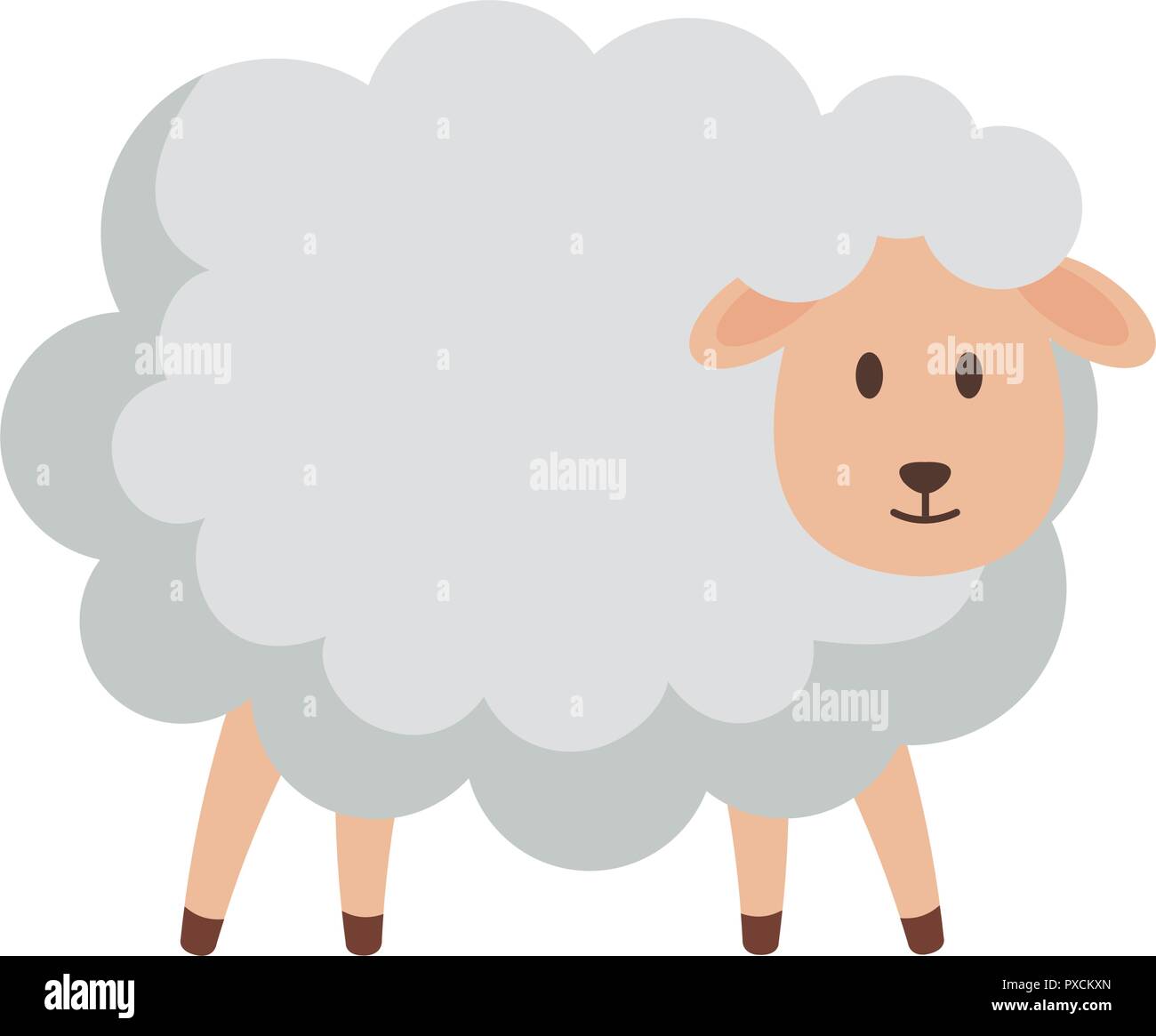 cute sheep farm character Stock Vector Image & Art - Alamy