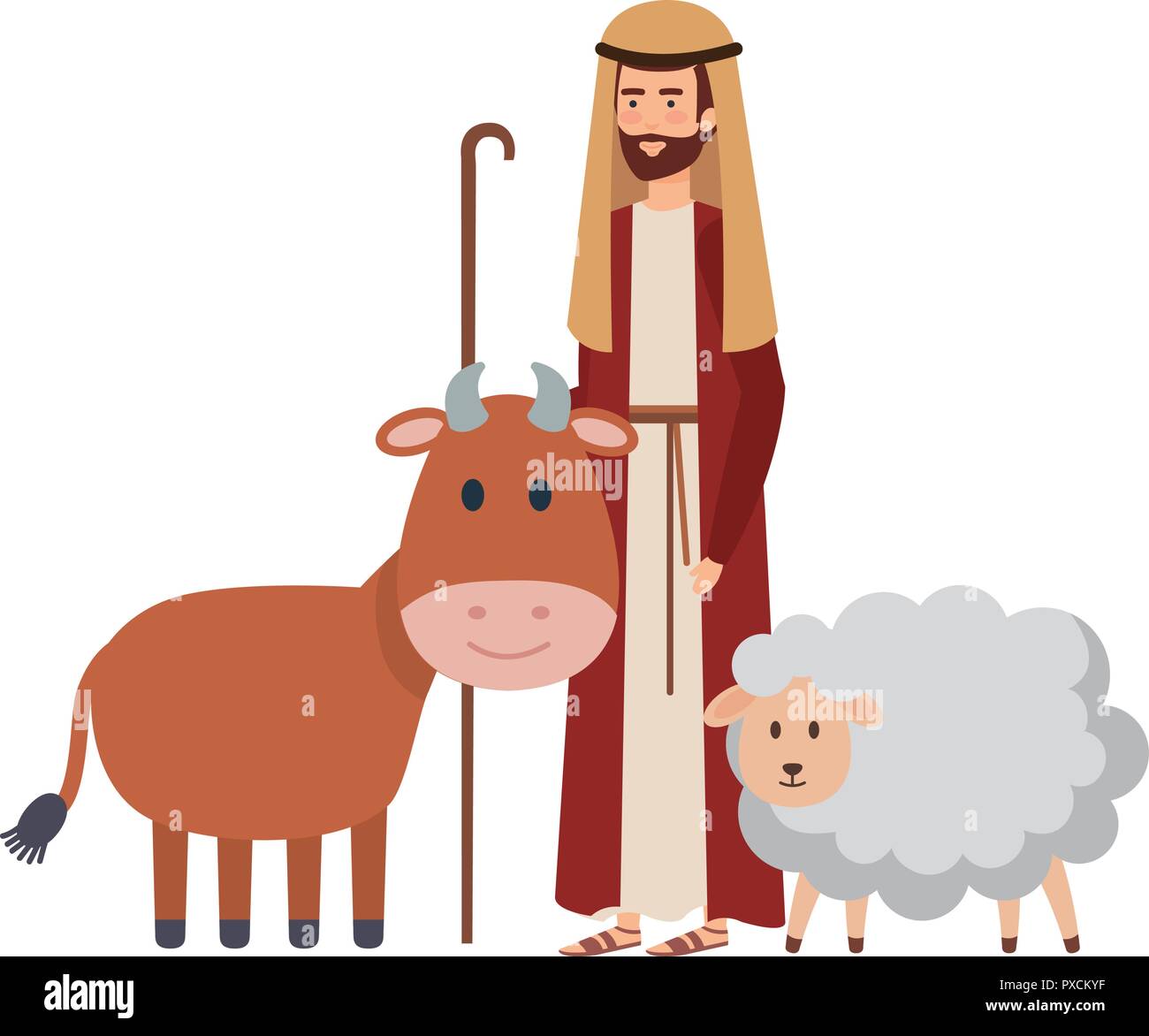 Ox sheep Stock Vector Images - Alamy