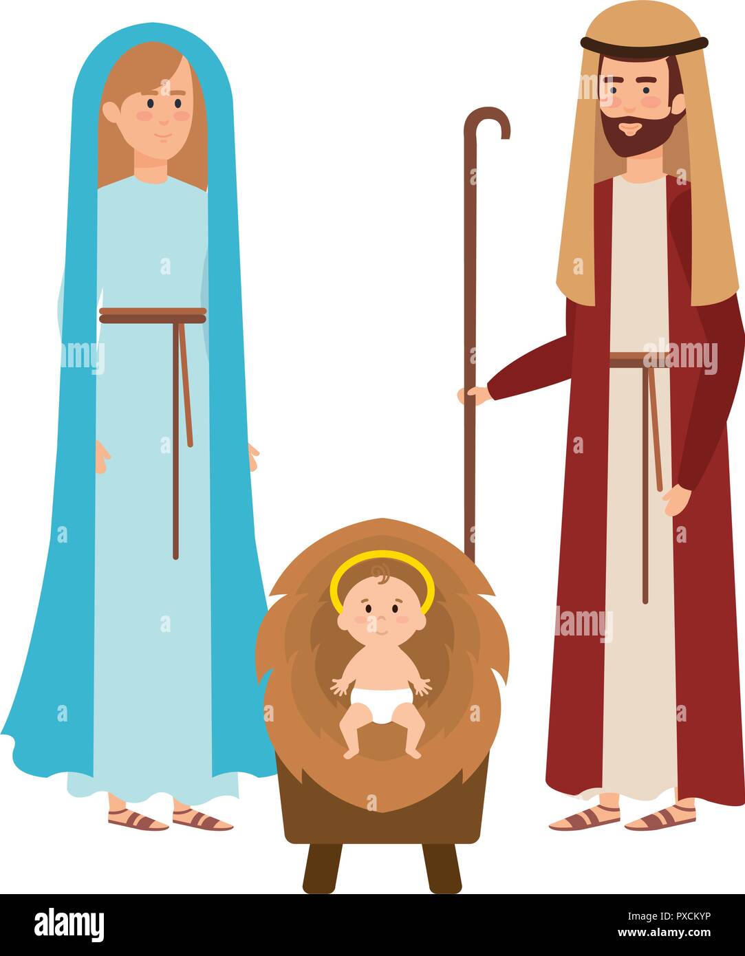 holy family manger characters Stock Vector Image & Art - Alamy