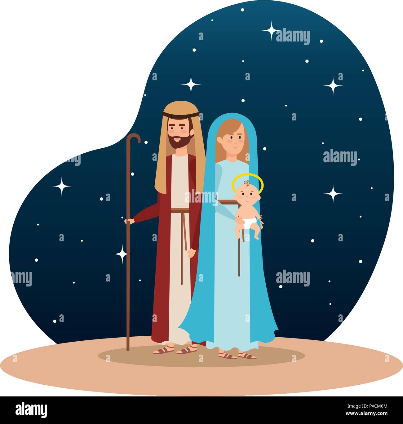 holy family manger characters Stock Vector Image & Art - Alamy