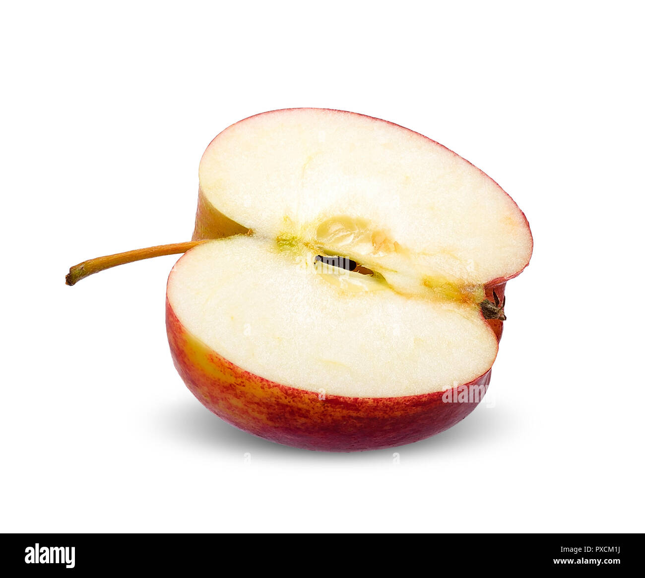 Half apple isolated on white clipping path Stock Photo - Alamy