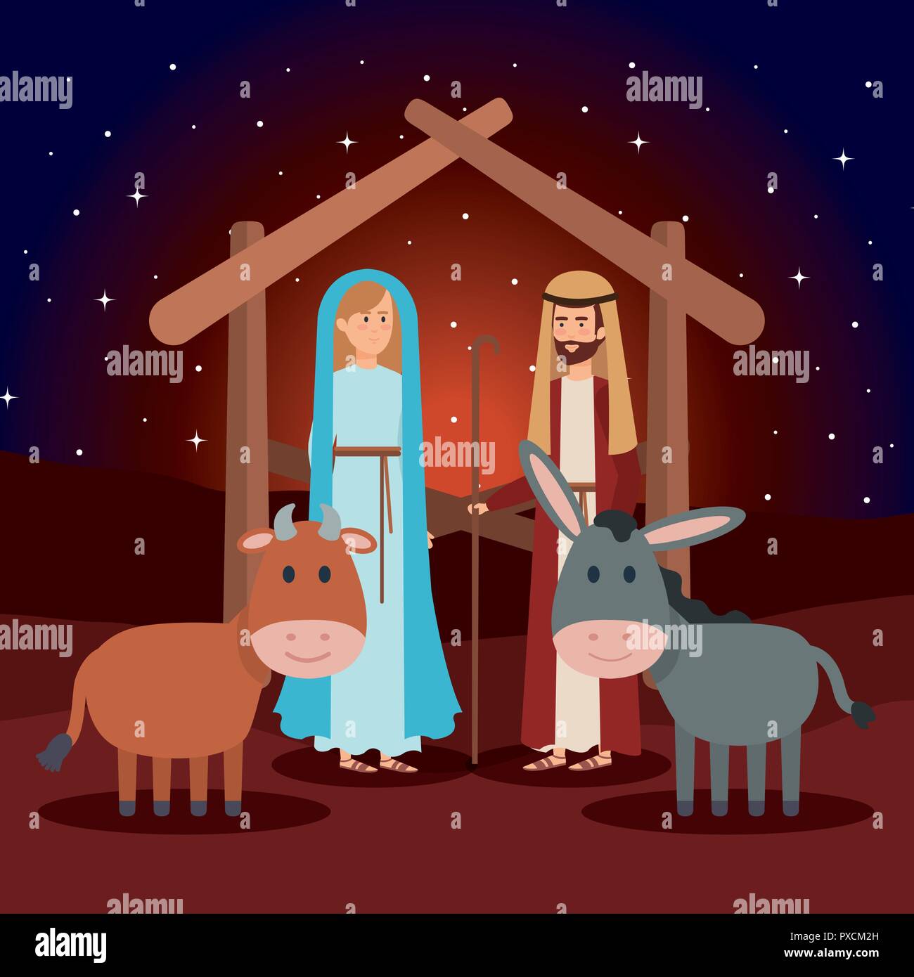 Saint joseph praying Stock Vector Images - Alamy
