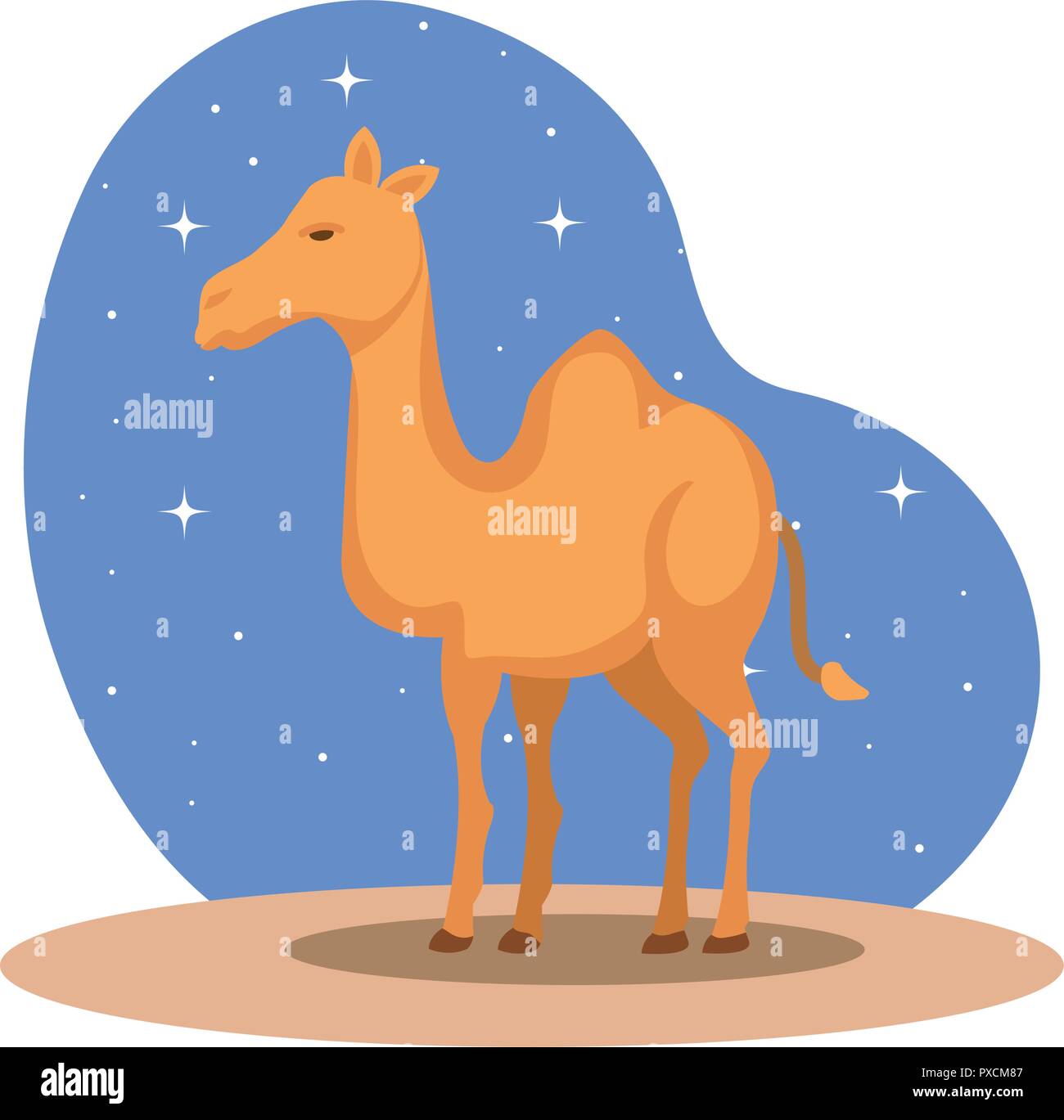 cute camel desert animal Stock Vector Image & Art - Alamy
