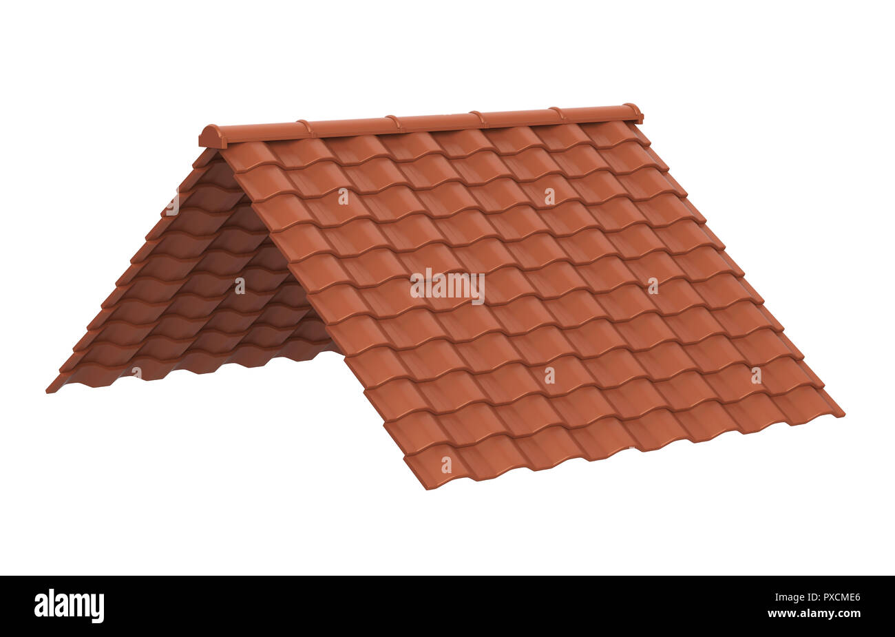 Ceramic tiles clay roof Cut Out Stock Images & Pictures - Alamy
