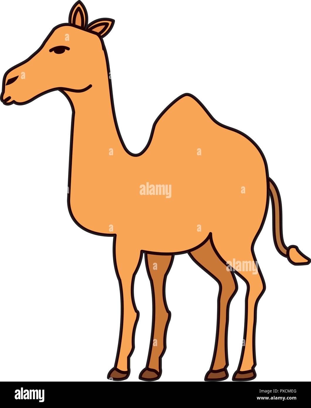 cute camel desert animal Stock Vector Image & Art - Alamy