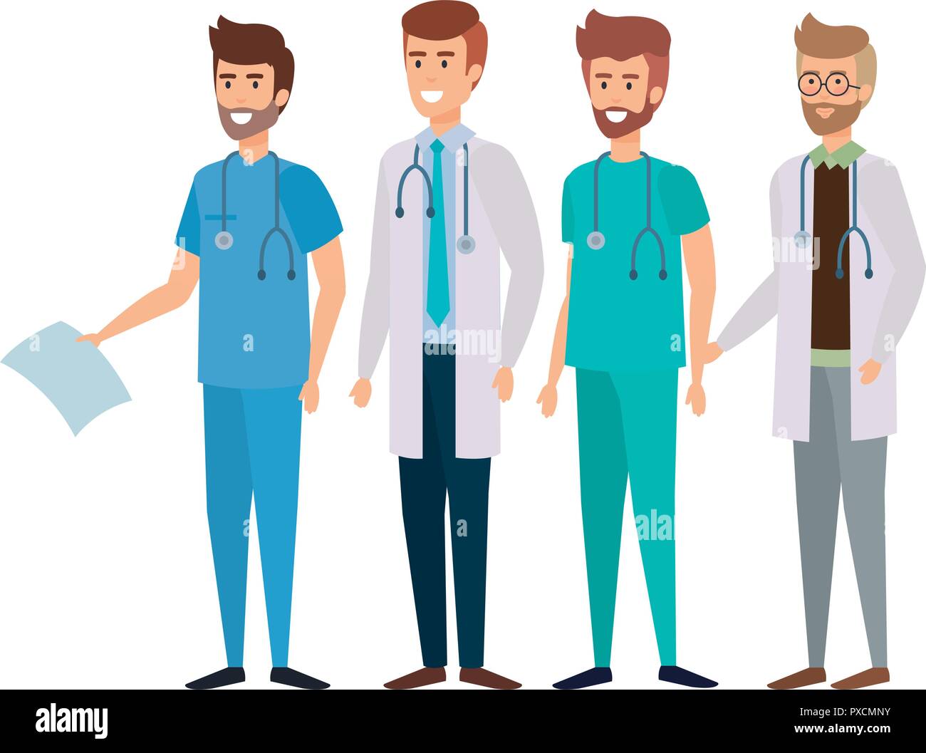 Medical staff characters young Stock Vector Images - Alamy