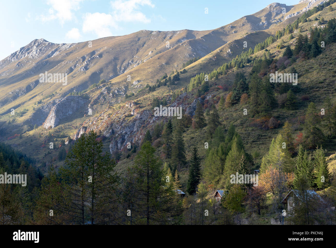 Landscape from Ligurian mountains part of Italian Alps Stock Photo - Alamy