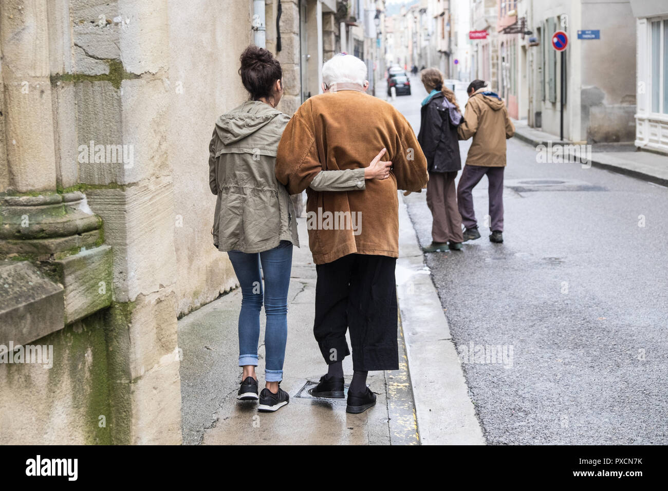 Oap woman young man hi-res stock photography and images - Alamy