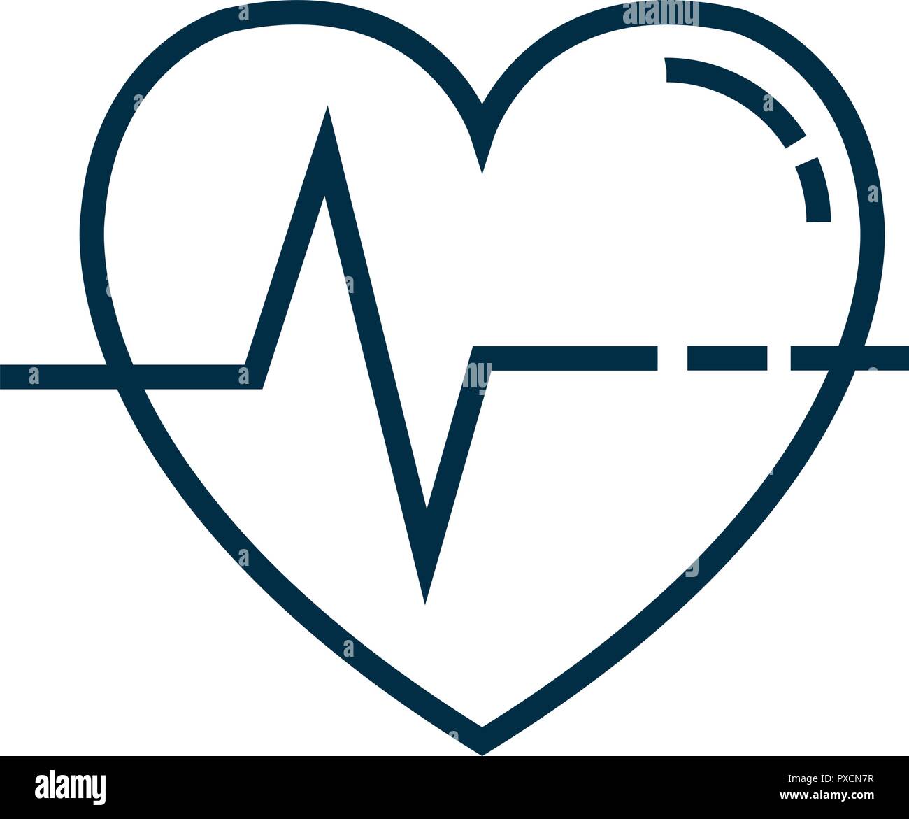 heart cardiology isolated icon Stock Vector Image & Art - Alamy