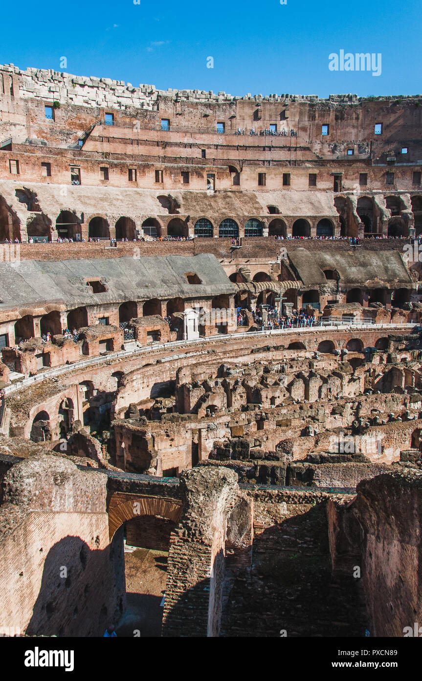 Interior view of the Colosseum in Rome, Italy Stock Photo - Alamy