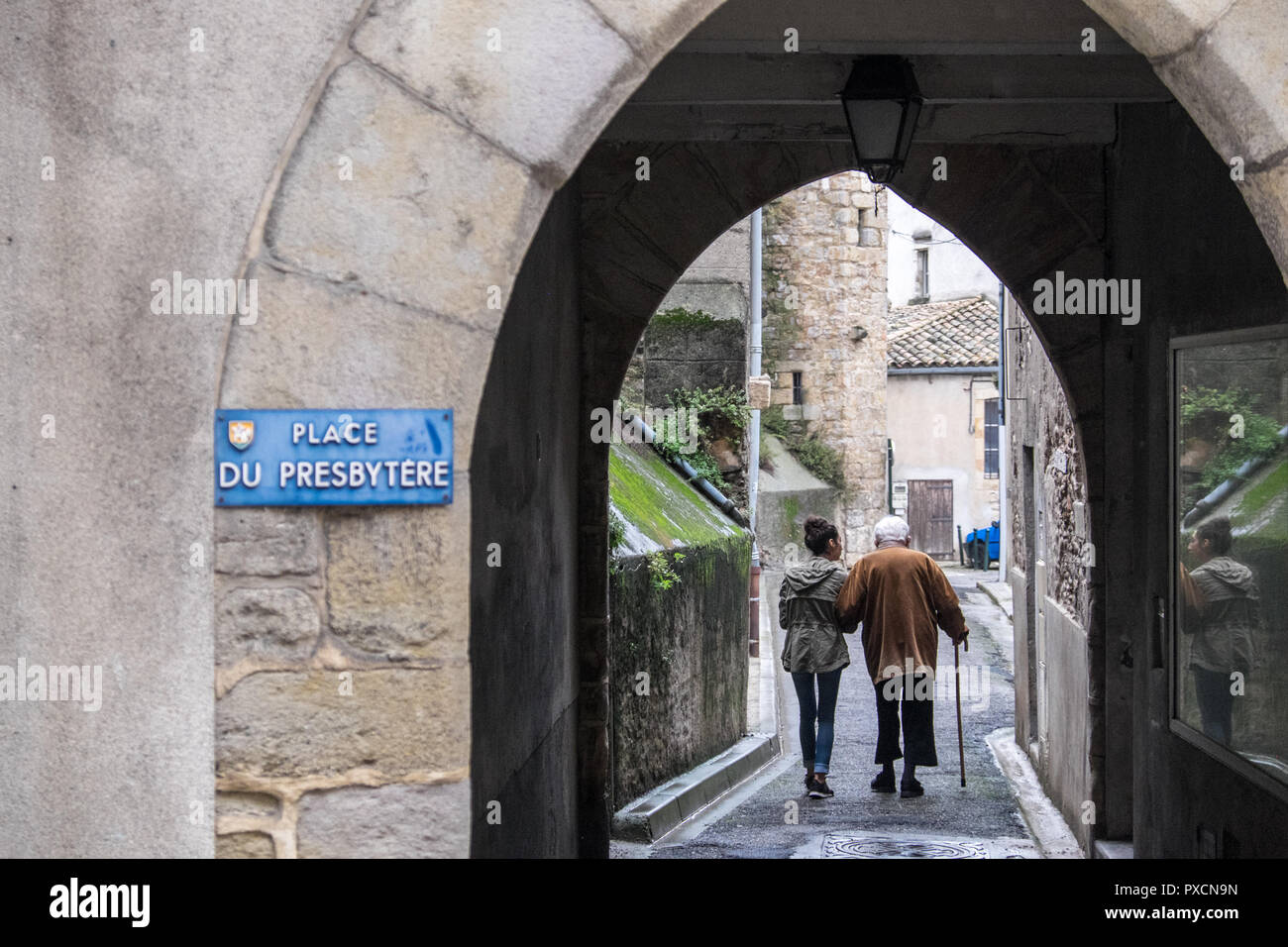 Man Walking Old Elderly Oap Pensioner Stick Support Walk Hi Res Stock
