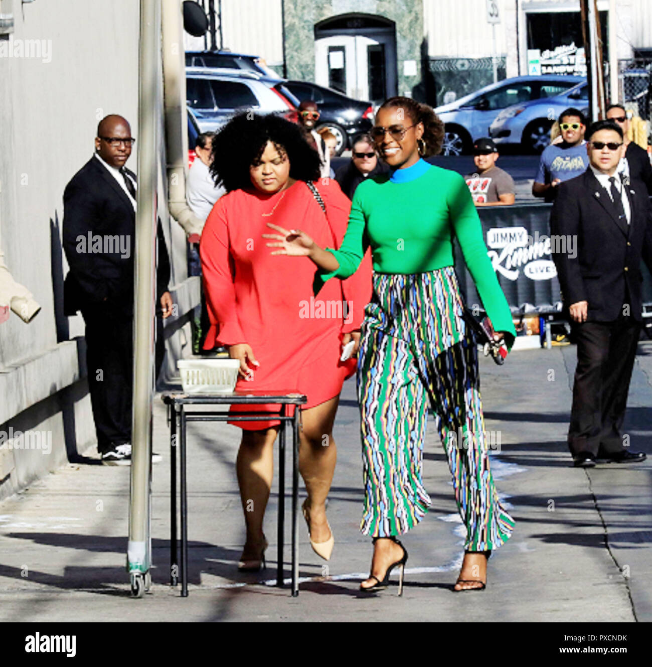 Celebrities at the Jimmy Kimmel Live! studios Featuring: Issa Ray Where ...