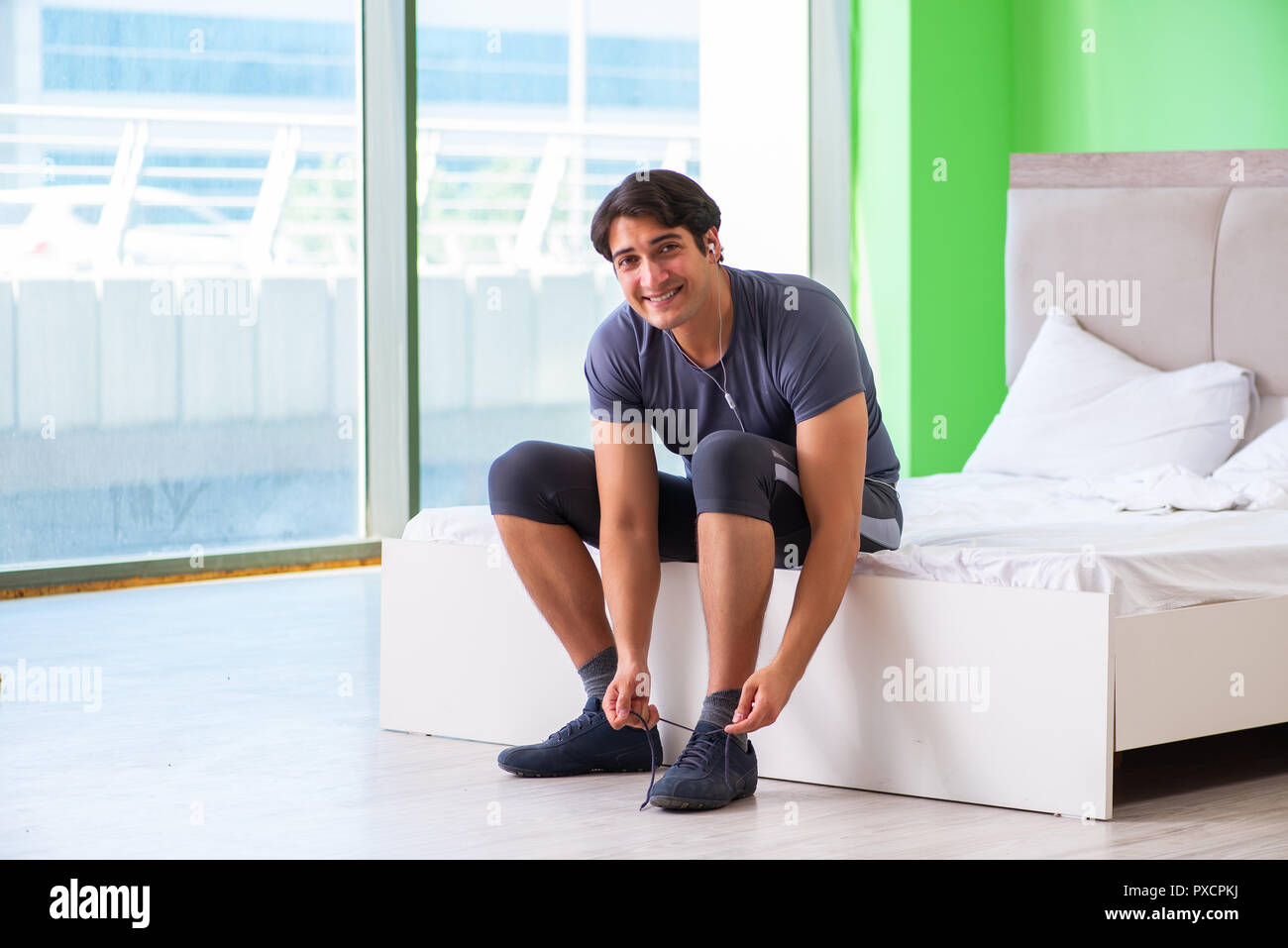 Bed exercise shoes hi-res stock photography and images - Alamy