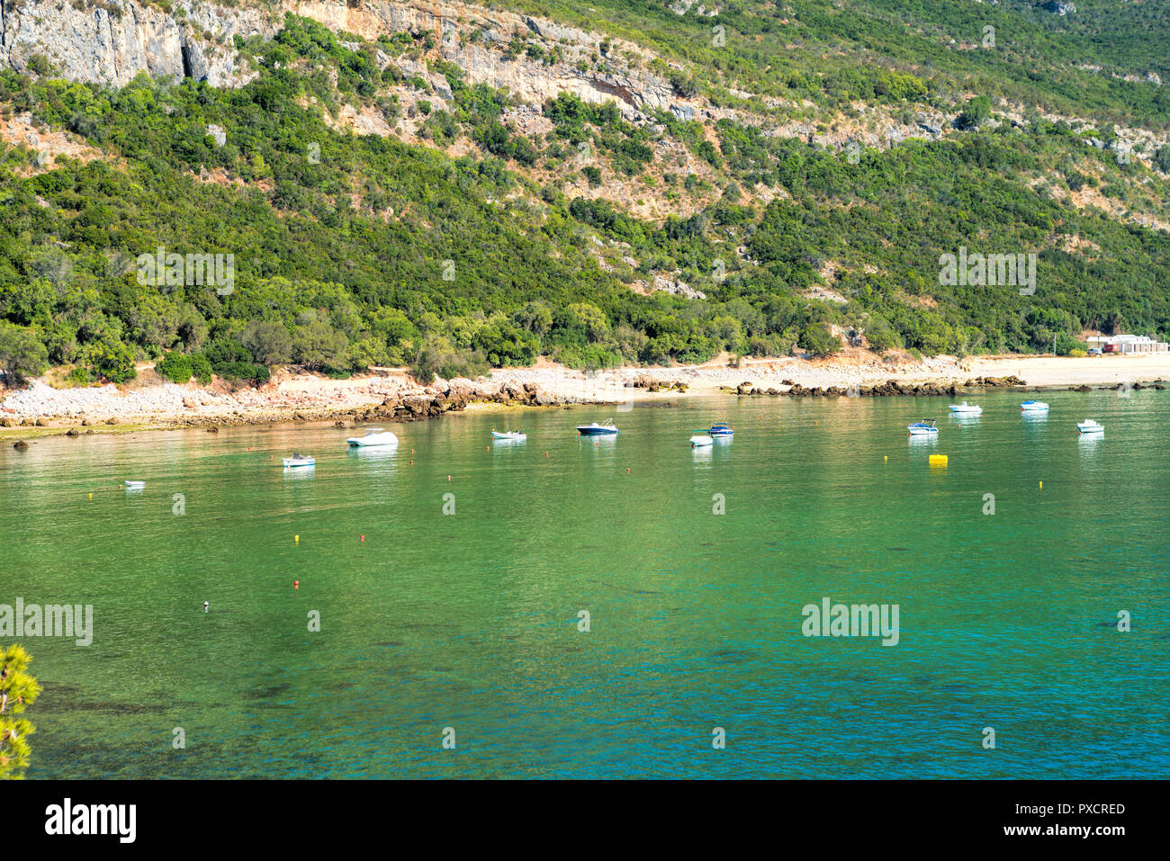 Arrabida National Park and Beach of Portinho,Setubal, Portugal Stock ...