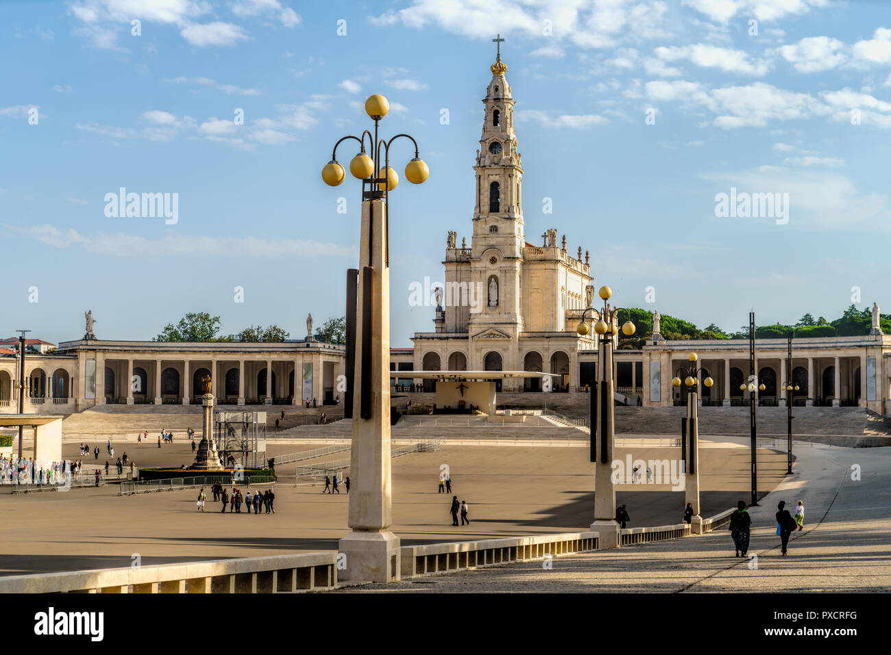 Sanctuary of Fatima, Portugal. Basilica of Nossa Senhora do Rosario and ...