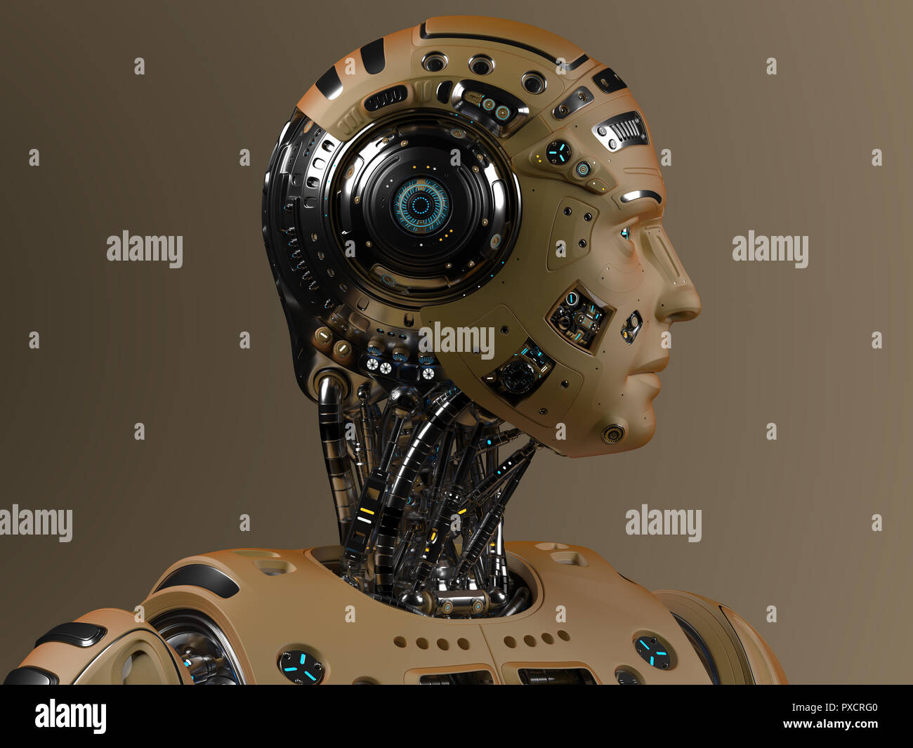 Humanoid robot head hi-res stock photography and images - Alamy