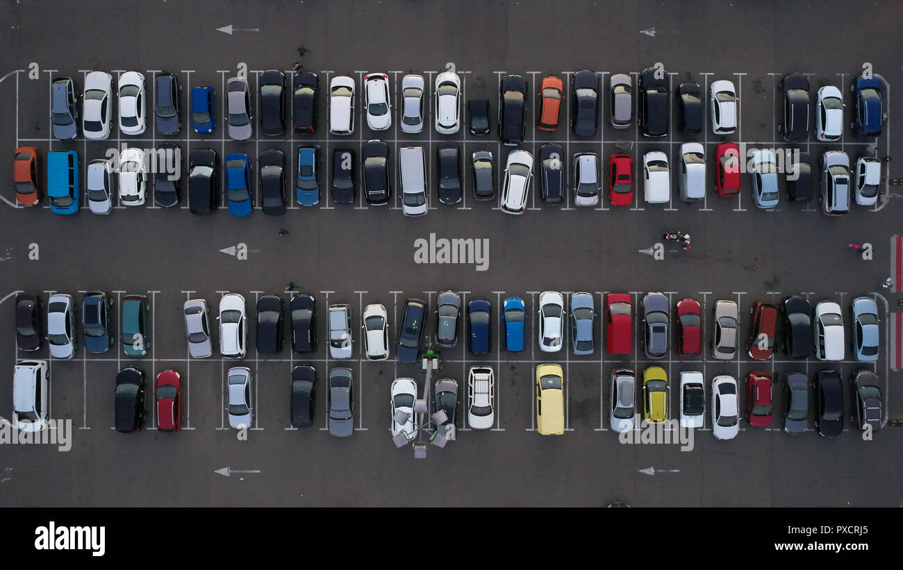 Overhead view of parking space hi-res stock photography and images - Alamy