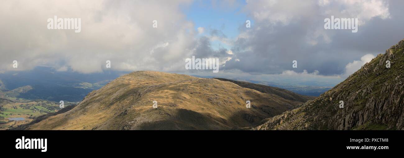UK Coniston. View towards Wetherlam from the Coniston mountains in the ...