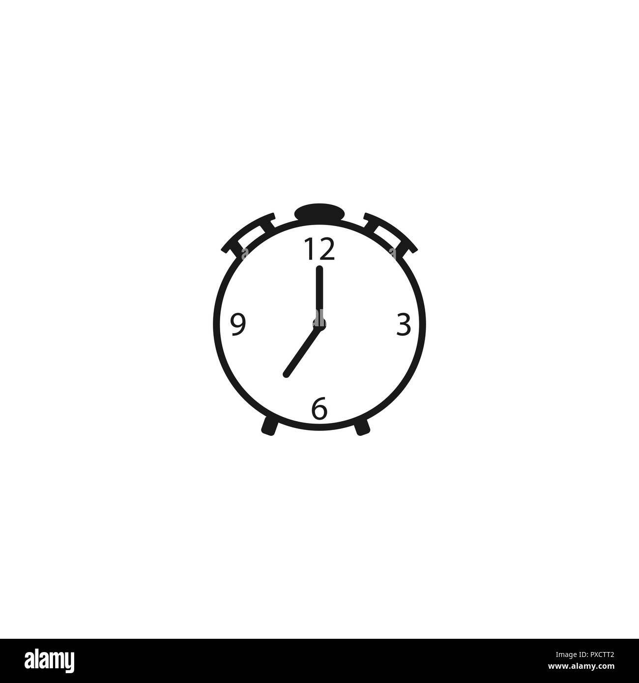 Alarm, clock icon vector illustration Stock Vector Image & Art - Alamy