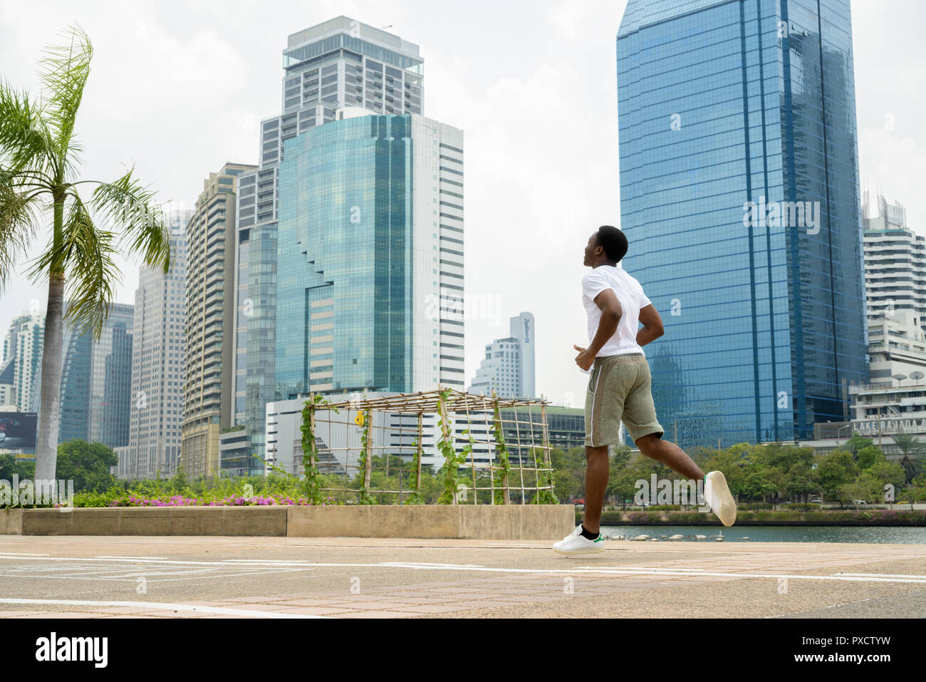 Back view young african man hi-res stock photography and images - Alamy