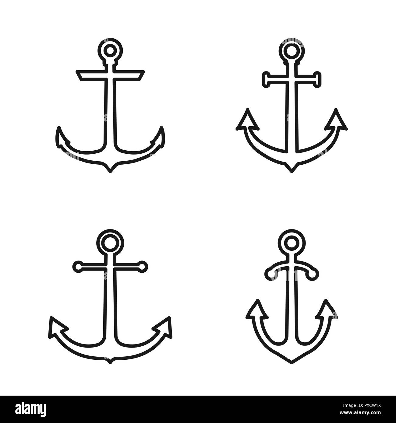 Anchor icon. Marine Anchor Vector flat Stock Vector Image & Art - Alamy