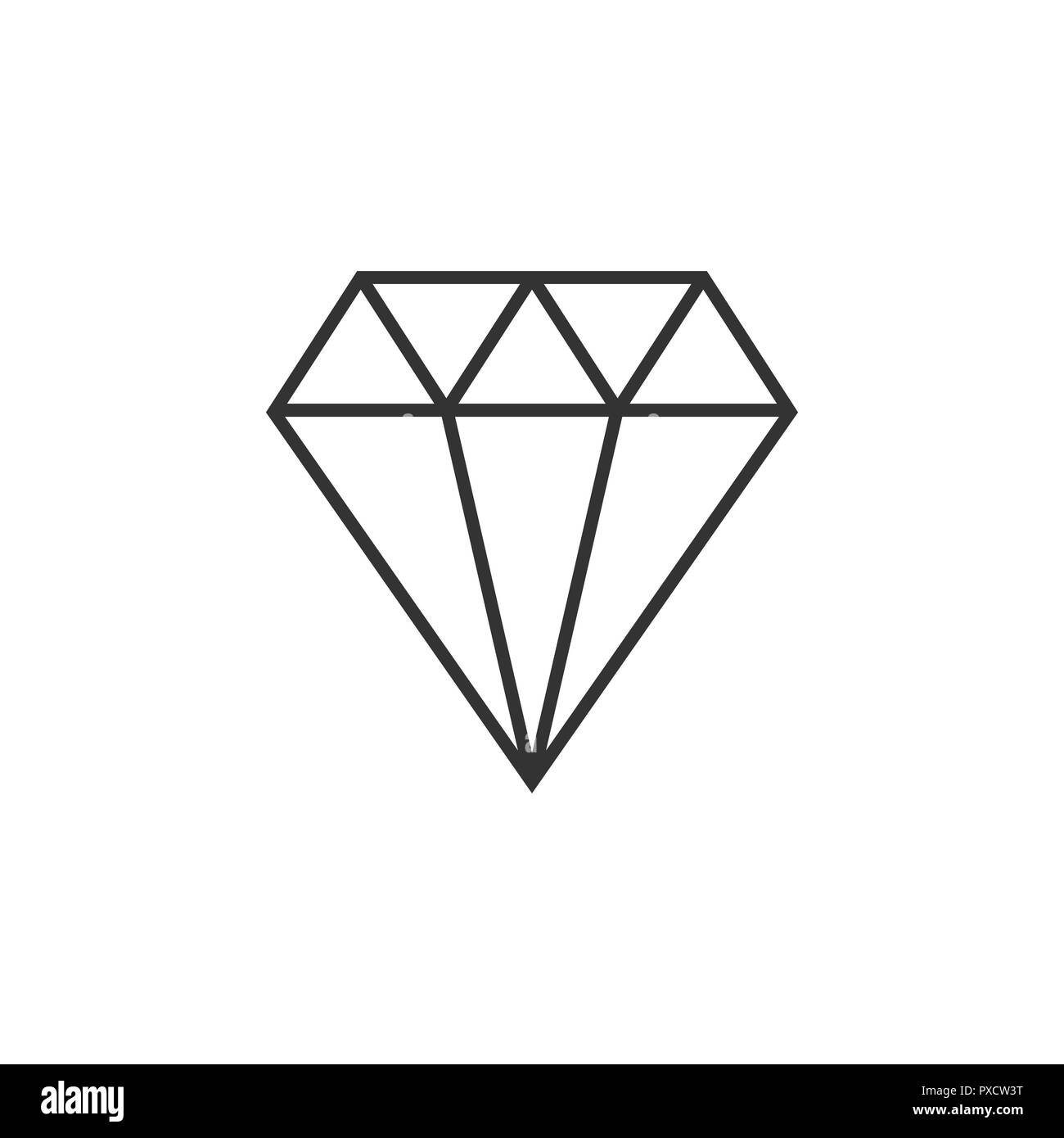 Jewelry symbol. Diamond Vector illustration flat Stock Vector Image ...