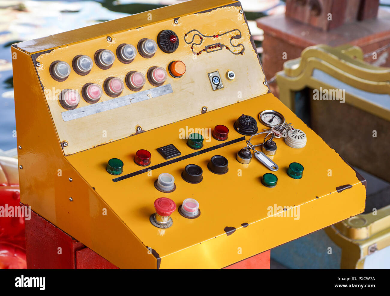 Control panel texture with lots of buttons Stock Photo - Alamy