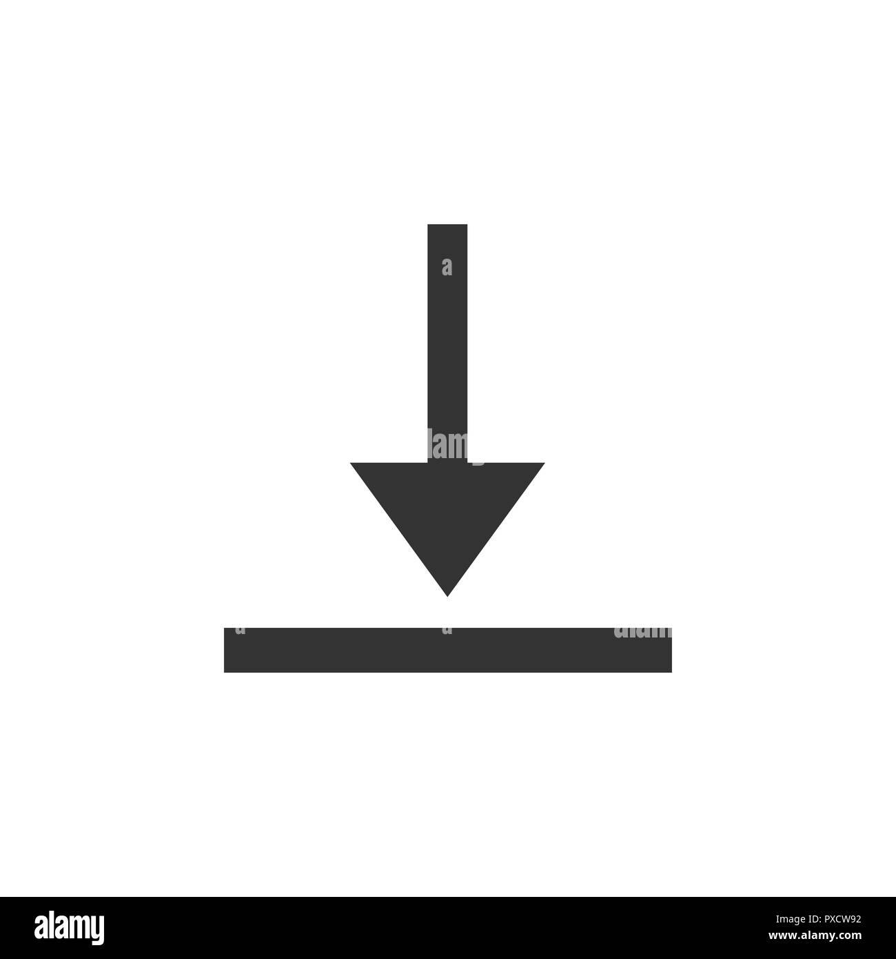 Download icon. Upload, Load sign symbol Vector illustration Stock ...