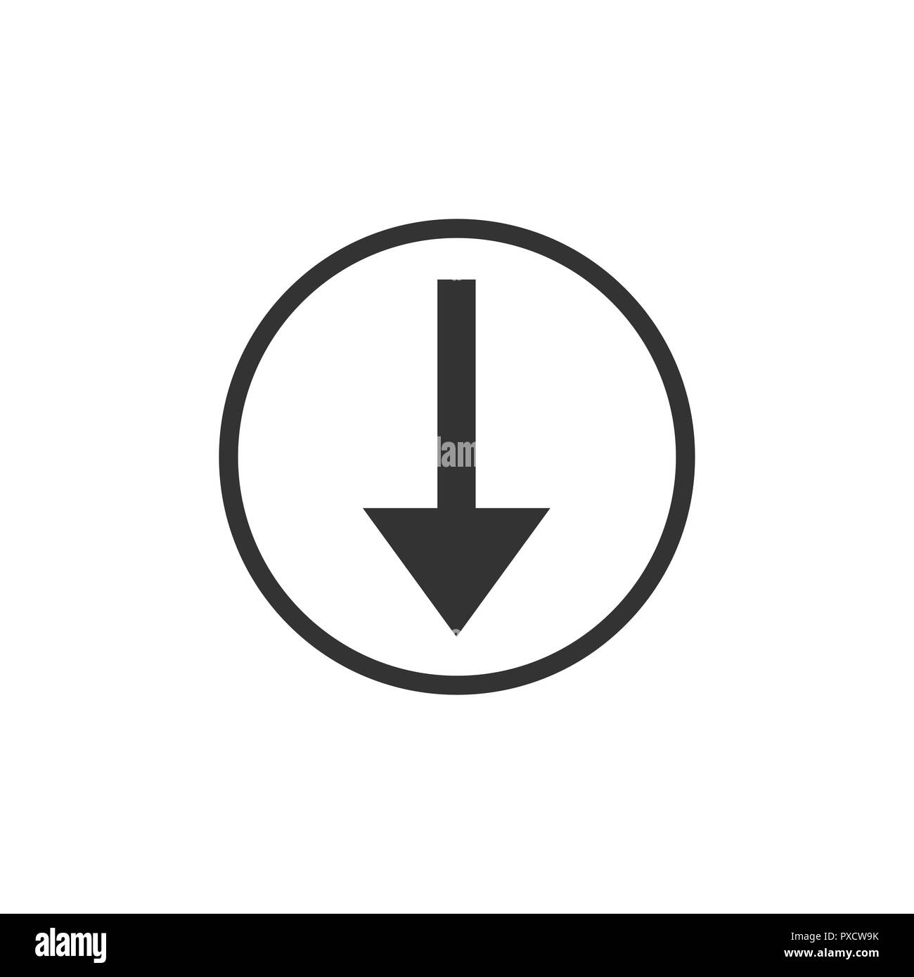 Download icon. Upload, Load sign symbol Vector illustration Stock ...