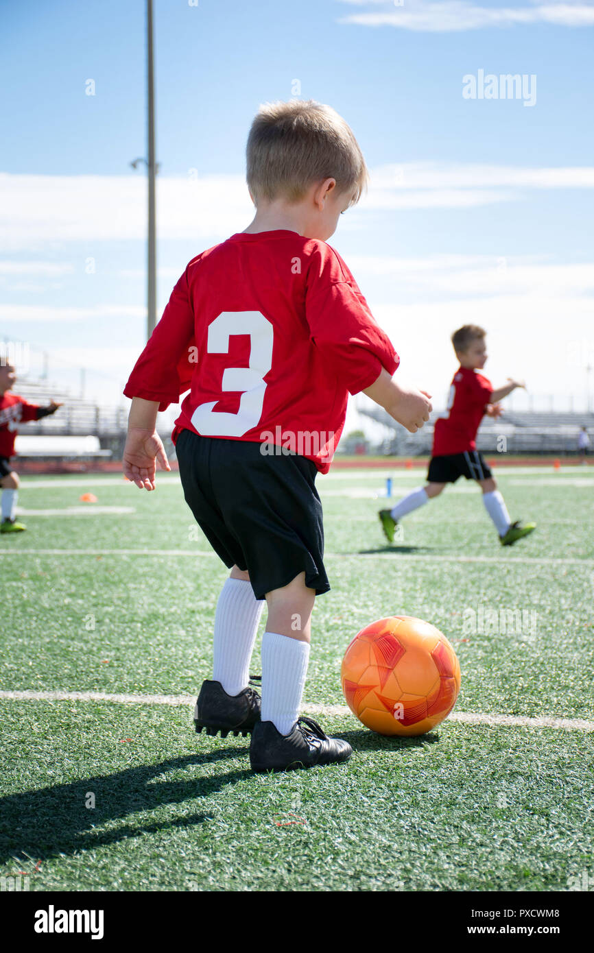 Child Playing Soccer Stock Photo - Alamy