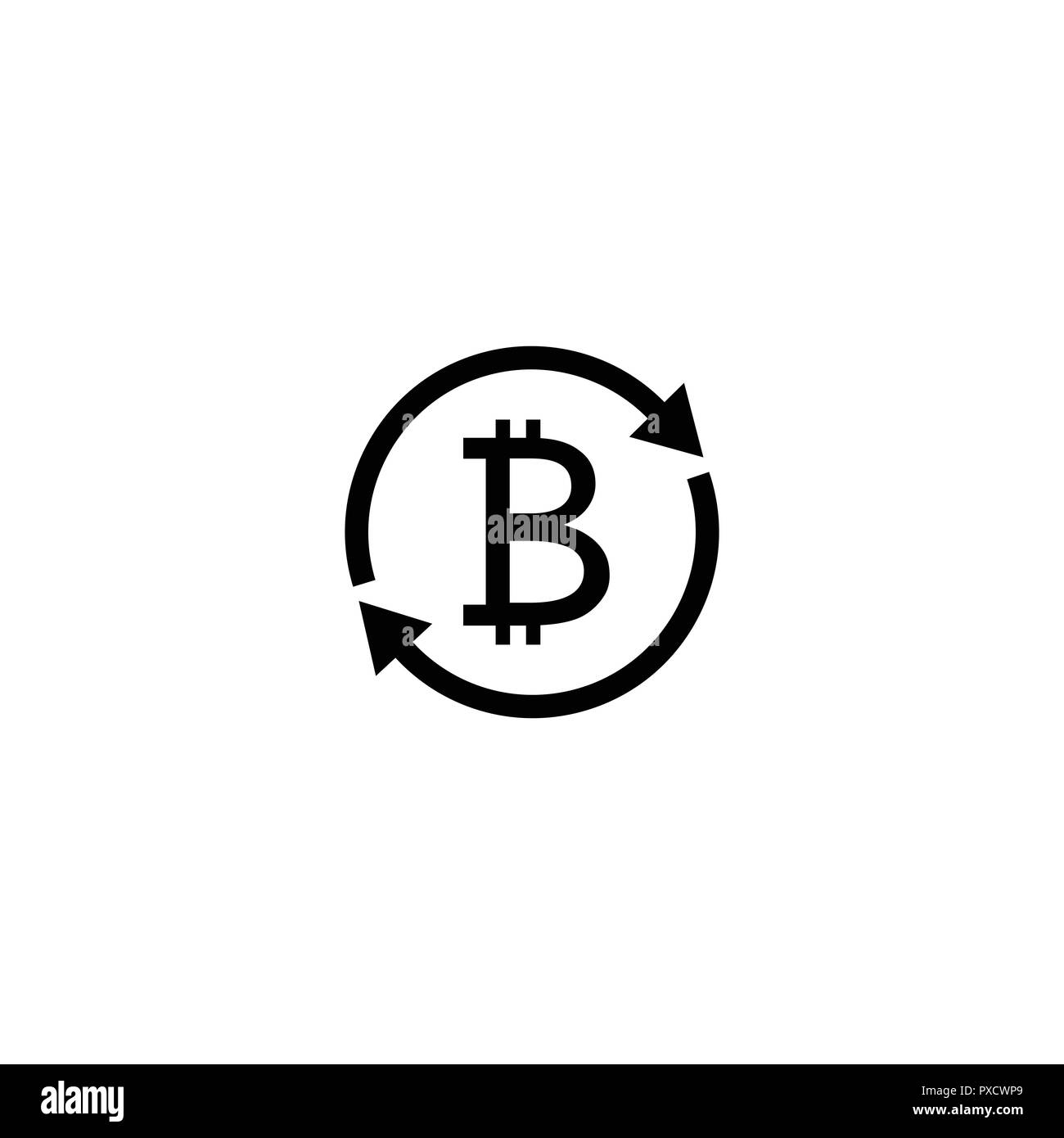 Exchange, money bitcoin transfer icon vector Stock Vector Image & Art ...