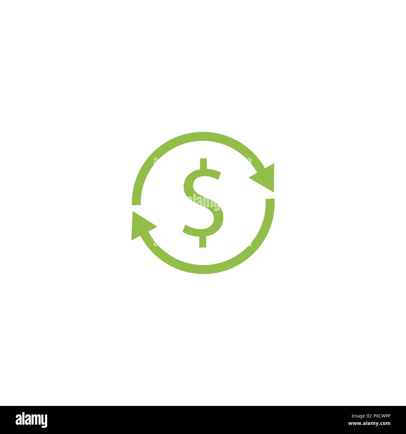 Dollar, sign, finance sign Vector illustration Flat Stock Vector Image ...