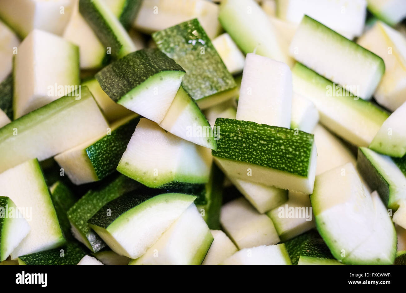 Courgette cubes High Resolution Stock Photography and Images - Alamy